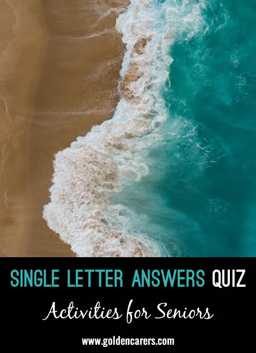 Single Letter Answers Quiz Single Letter Answers Quiz