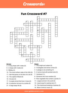 Crosswords for Seniors & the Elderly