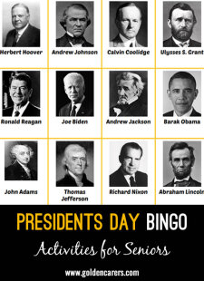 Activities Calendar | President's Day (17th of February)