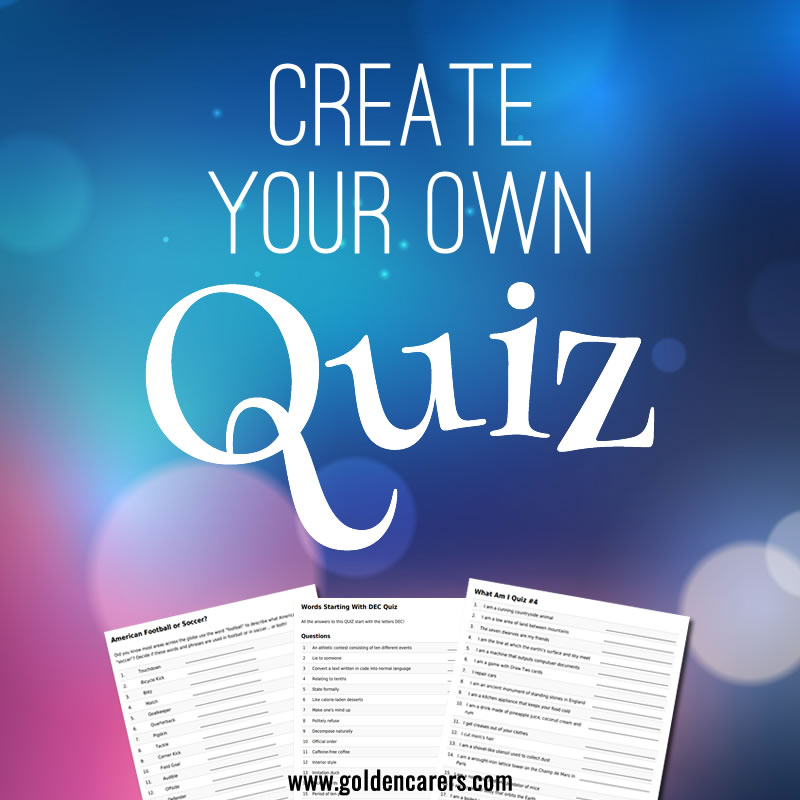 Create Your Own Quiz 