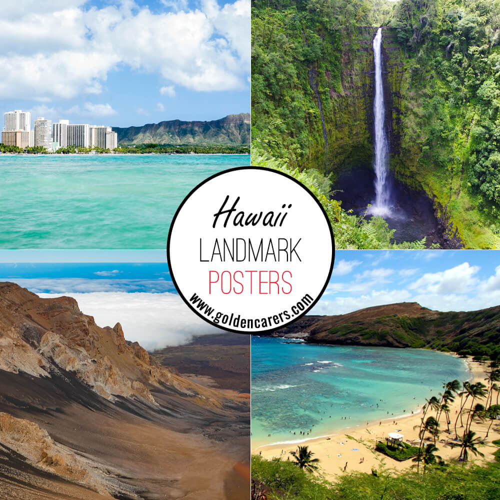 Hawaii Landmark Posters