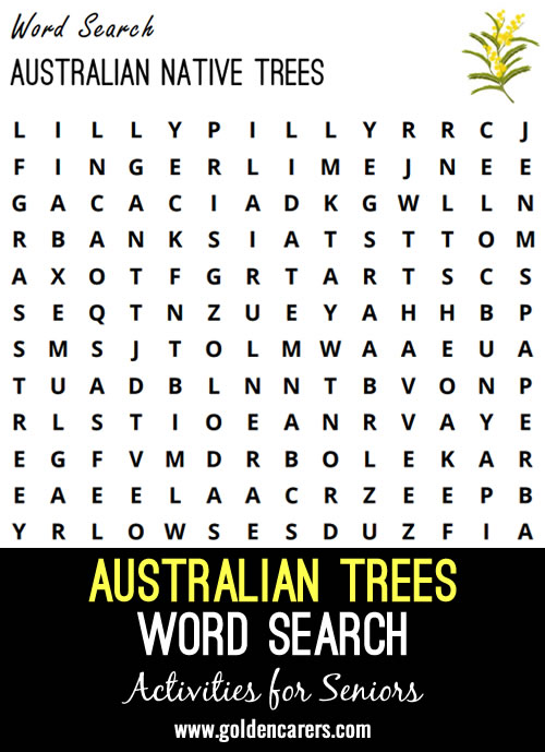 Trees Word Search Take On Tree Terms: Word Search #1 | Worksheet