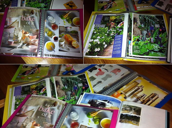 Recycled Magazine Scrapbooks