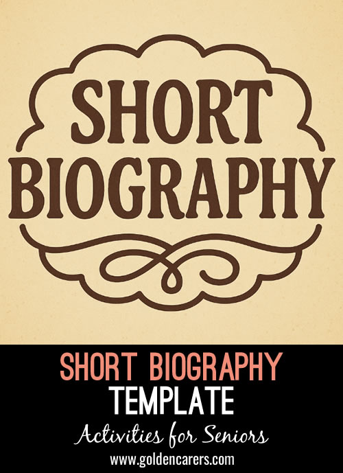 My Story - Short Biography Template