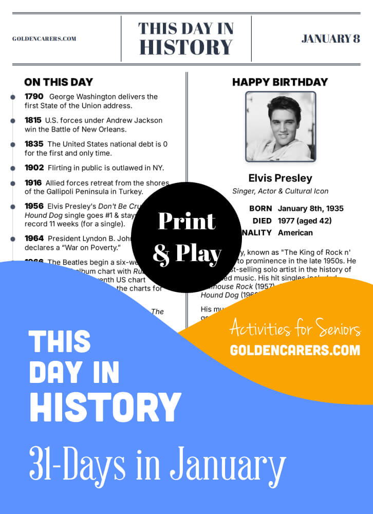 This Day in History for Seniors: January