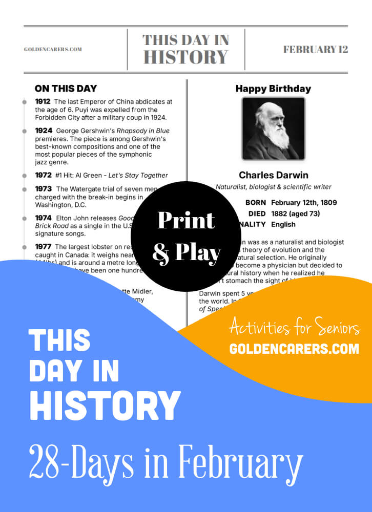 This Day in History for Seniors: February