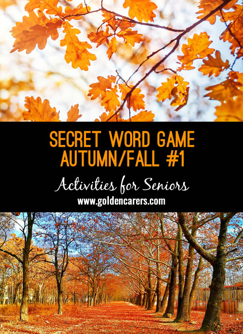 Secret Word Game - Autumn Fall #1