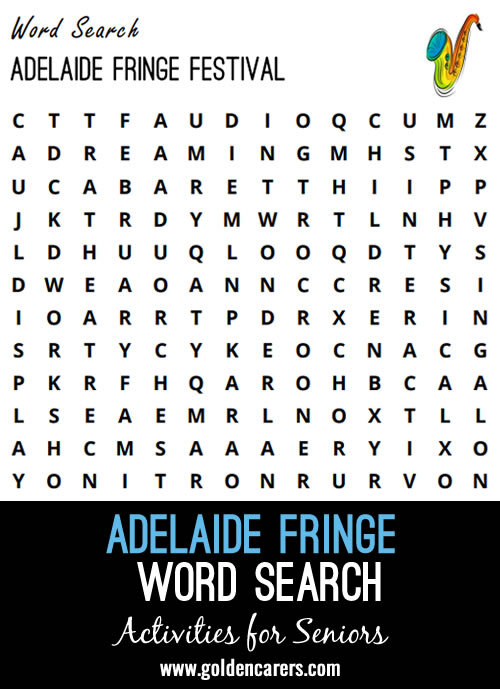 Adelaide Fringe Word Search