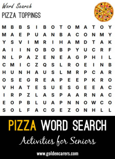 Pizza Toppings Word Finder