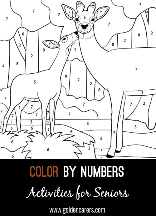 deer and fawn coloring pages