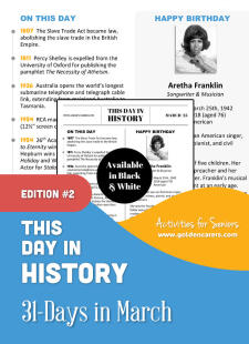 This Day in History for Seniors: March - 2nd Edition