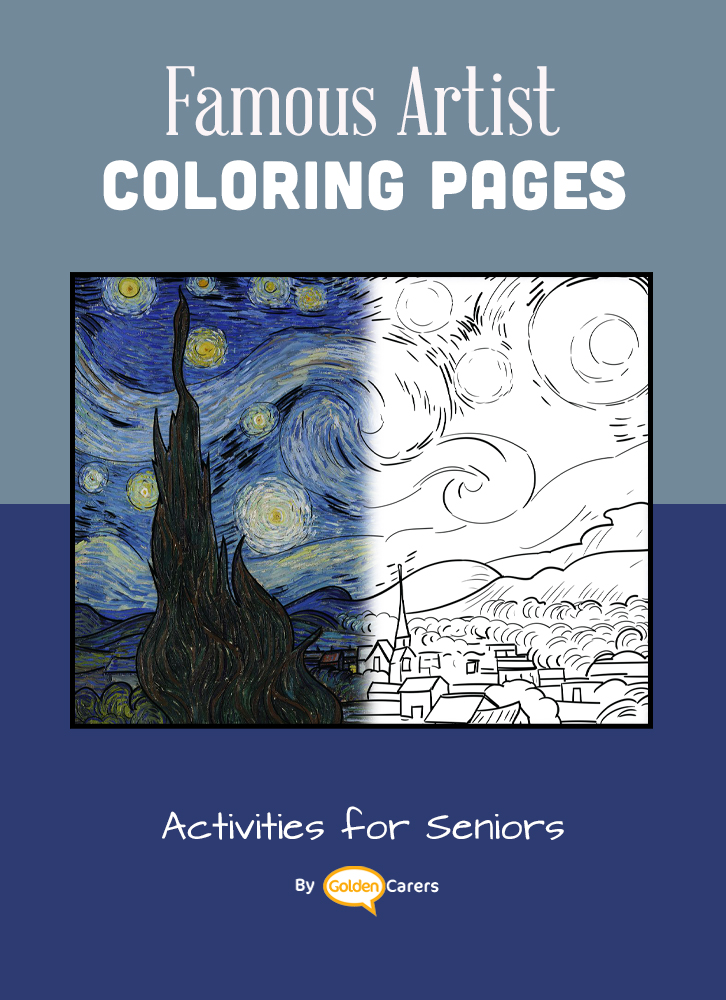 coloring book starry night