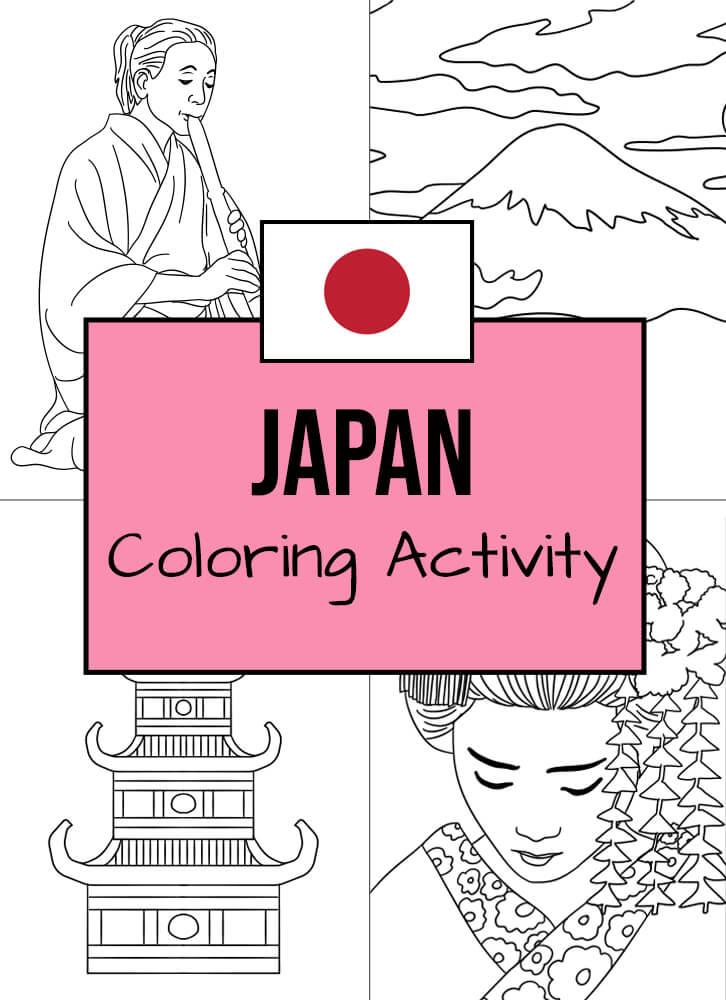 Japan Coloring Activity