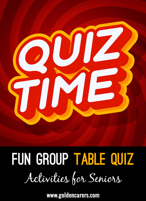 Fun Group Table Quiz