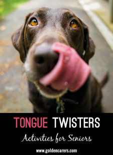 Activities Calendar | Tongue Twister Day 8th of November