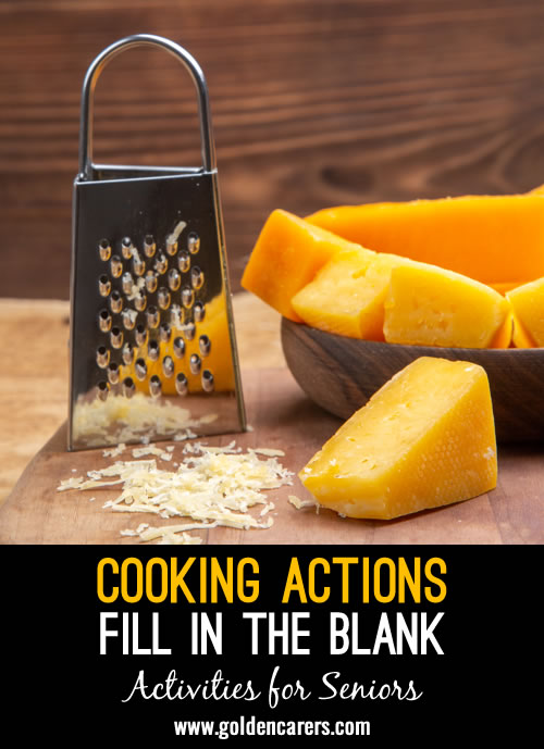 Cooking Actions: Fill in the Blank
