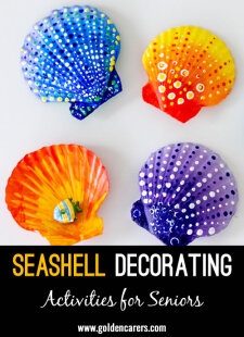 Painted Mermaid Shells