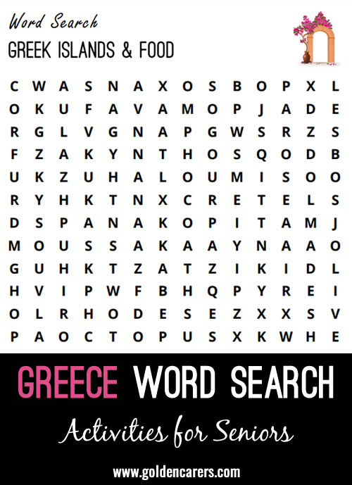 Greece Word Search