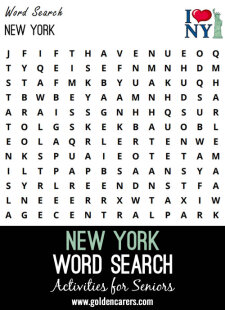 New York Word Search