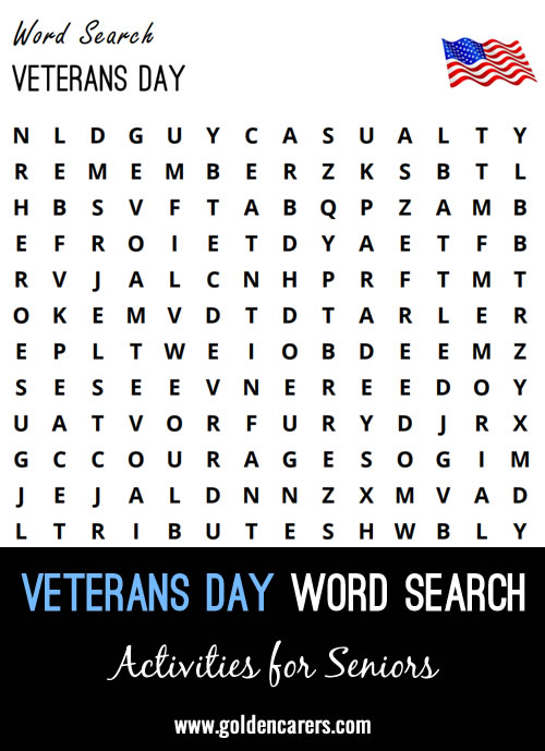 Veterans Word Search Printable Teach Your Kids The Meaning Of Memorial