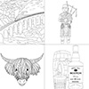Scotland Coloring Templates