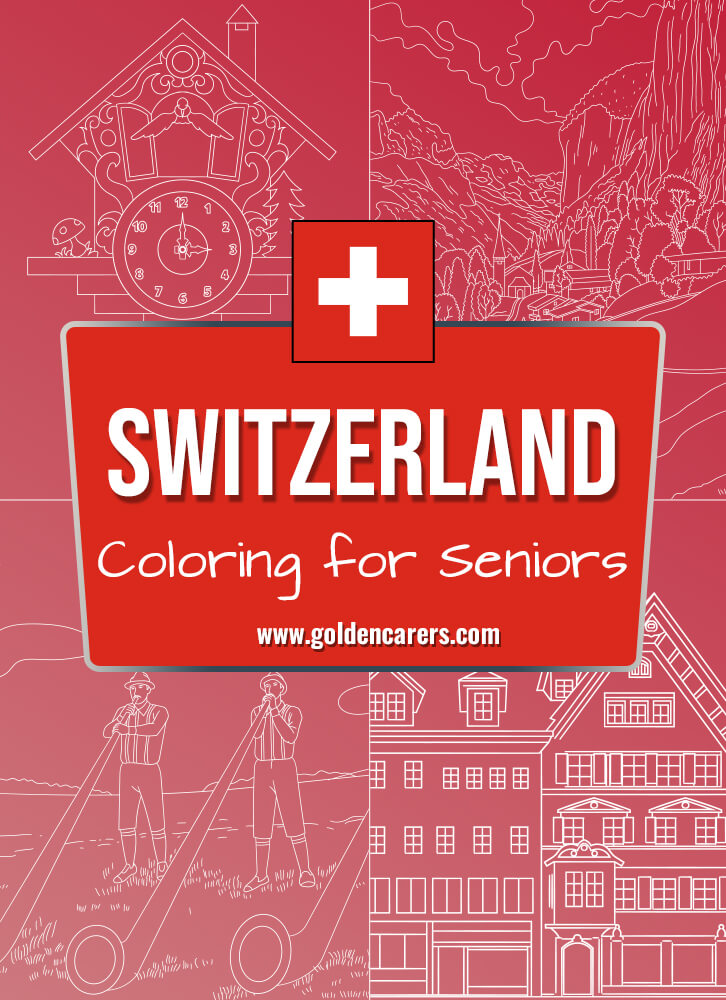 Switzerland Coloring Templates