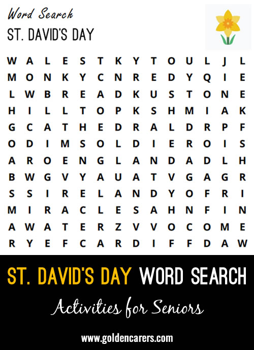 St. David's Day Word Search