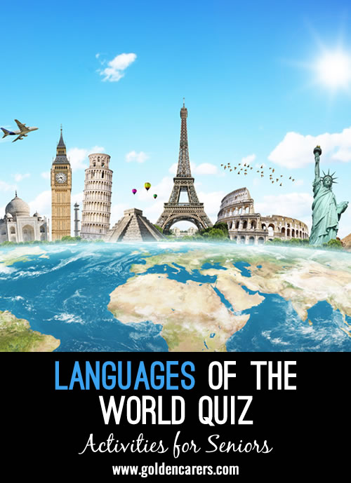 Languages Of The World Quiz