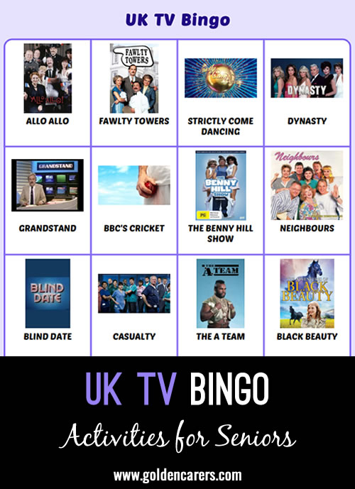UK TV Bingo