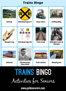 All Aboard The Train Bingo