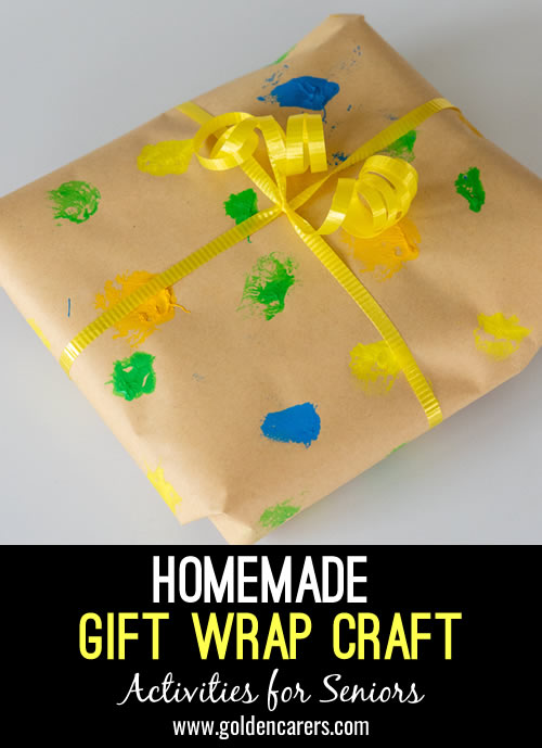 Homemade Gift Wrap Craft