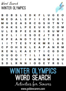 Winter Olympics Word Search