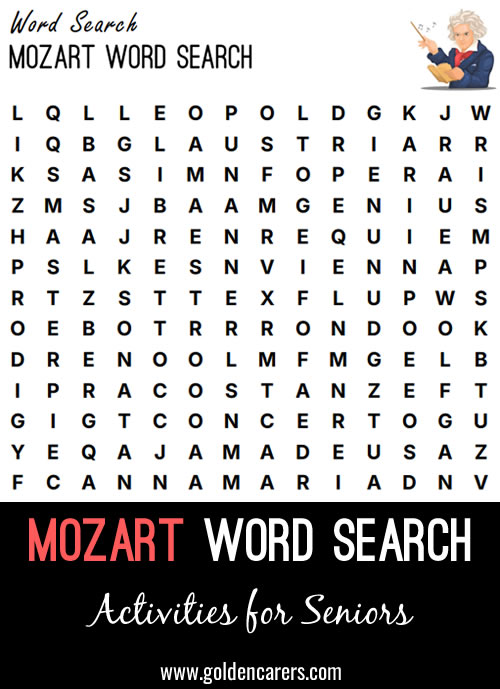 Mozart Word Search