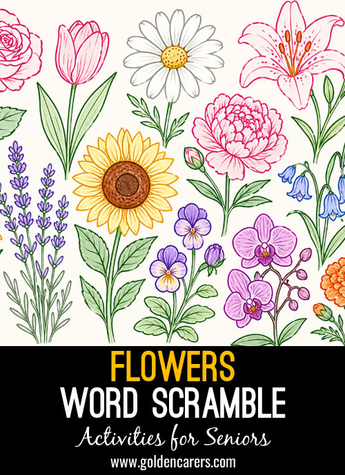 Flowers Word Scramble