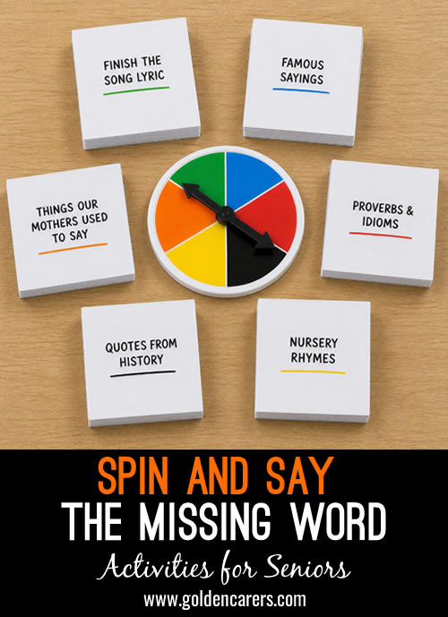 Spin and Say the Missing Word