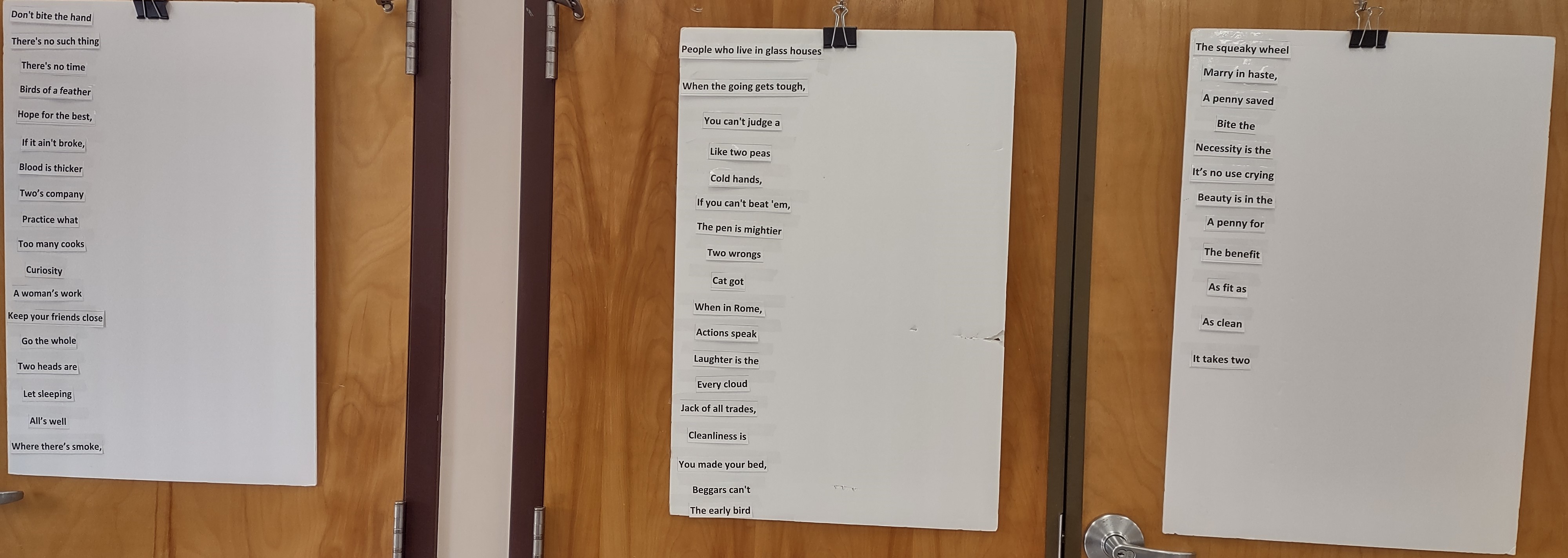 Finish the Sayings and Proverbs Game